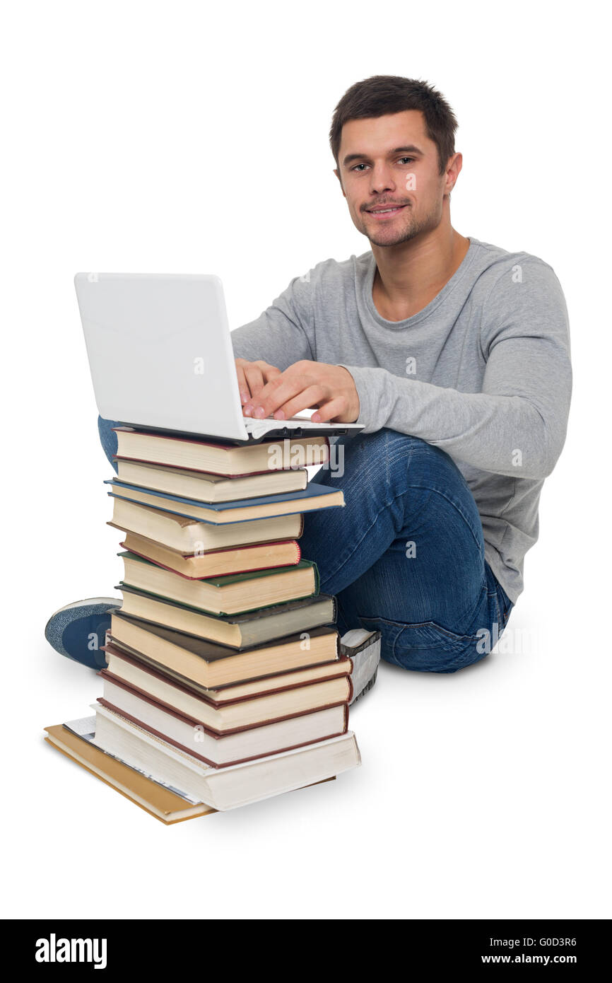 Man sitting on paper stack hi-res stock photography and images - Alamy