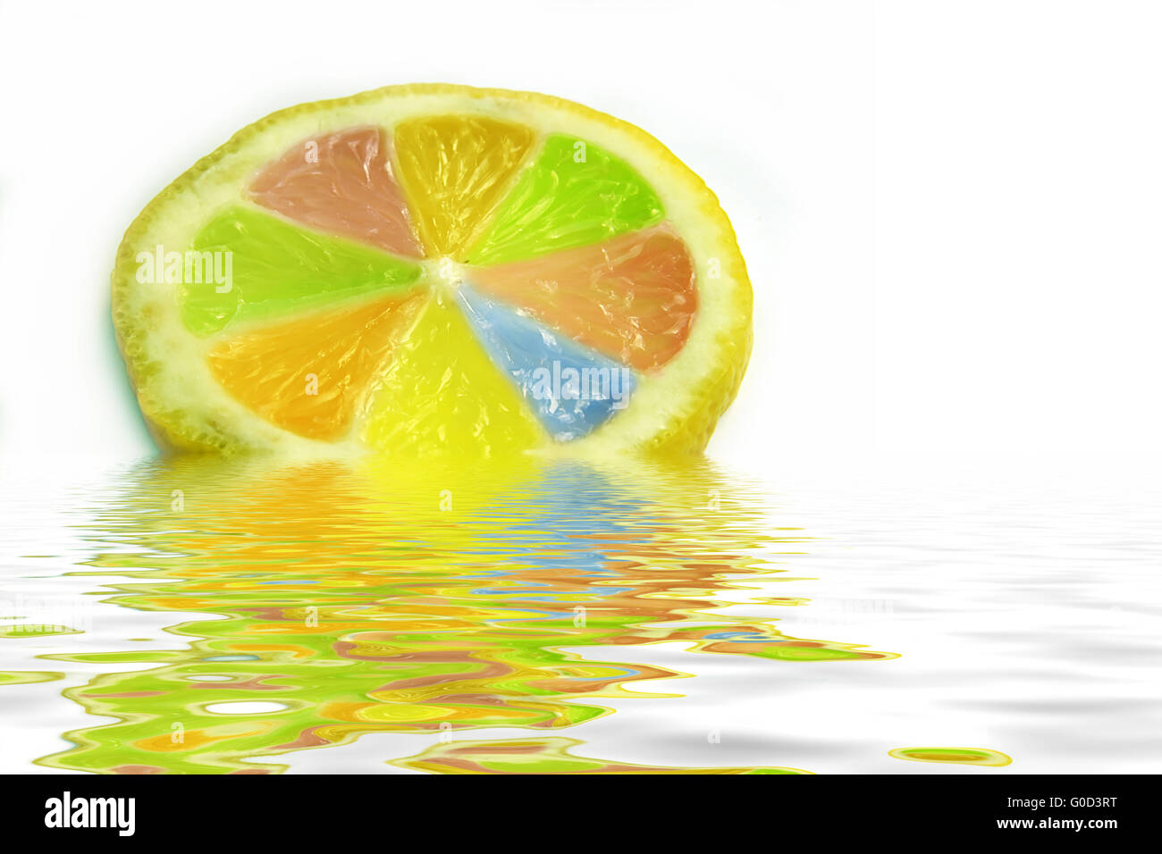 Lemon in colors Stock Photo - Alamy