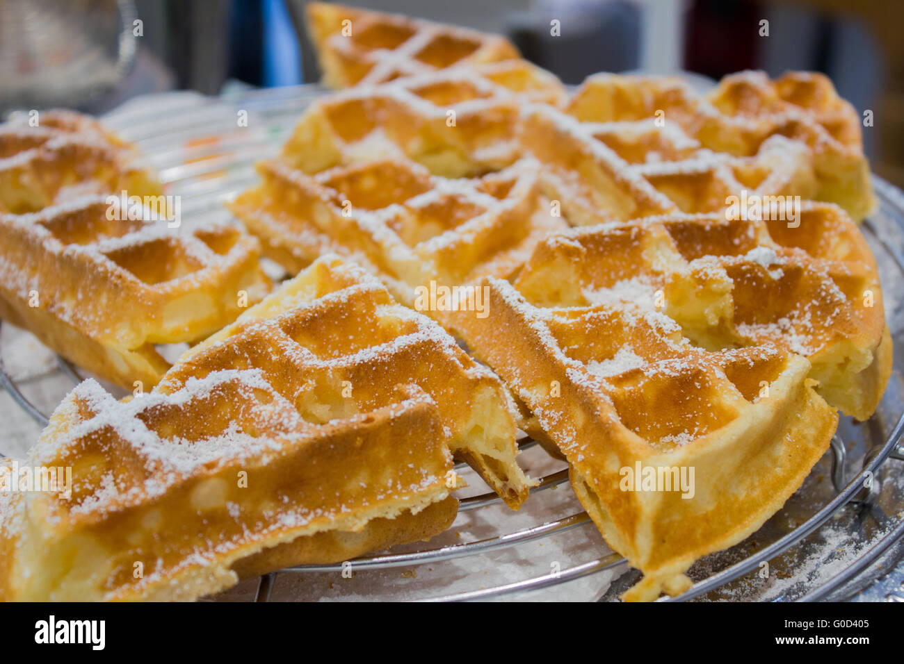 Big american waffles Stock Photo - Alamy