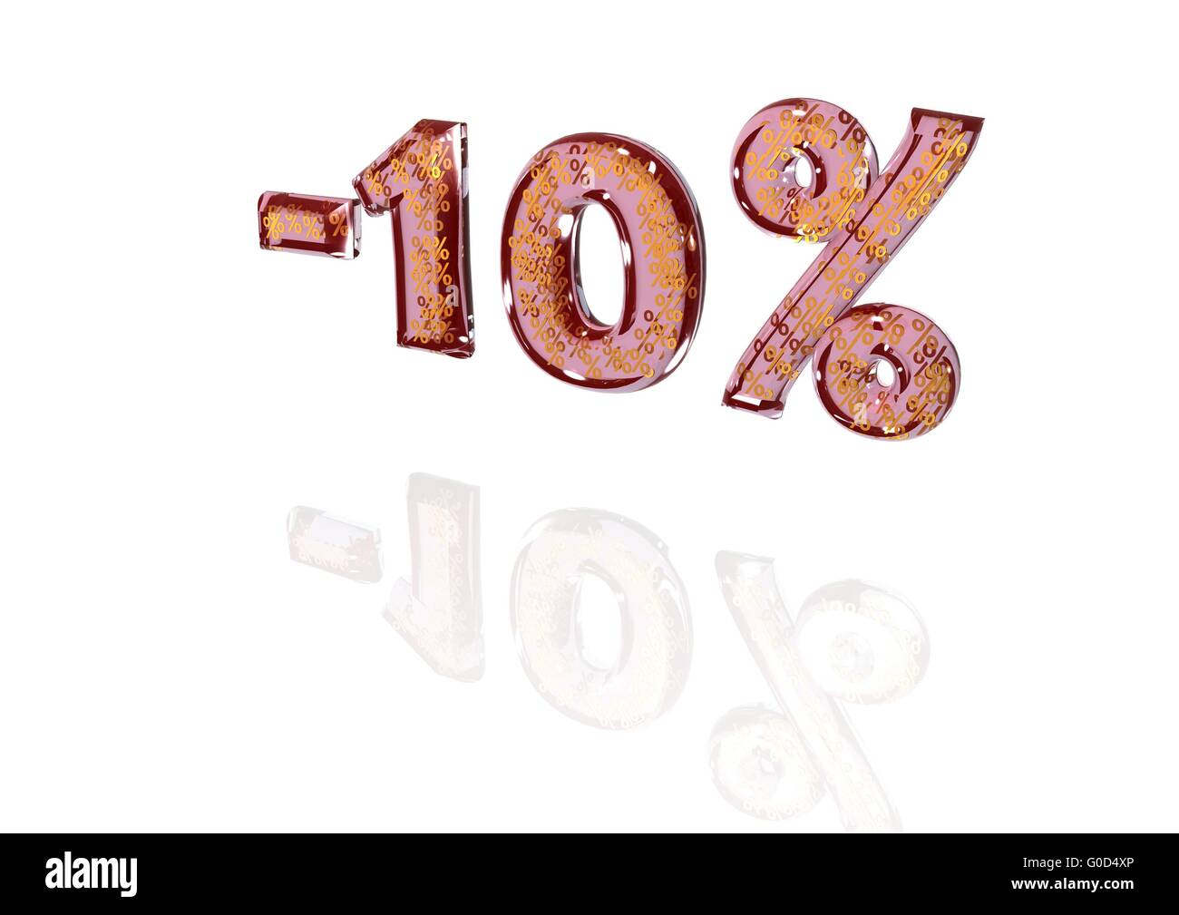 Inscription minus 10 percent with a set of signs of percent in it Stock ...