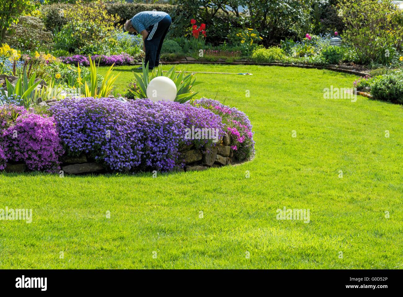 beautiful garden in spring Stock Photo - Alamy
