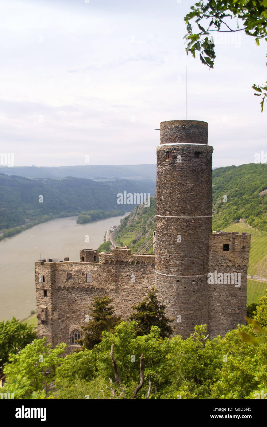 Maus Castle at the Rhine Stock Photo - Alamy