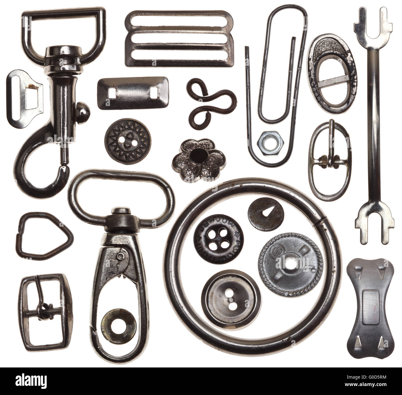 collection of metal elements Stock Photo - Alamy