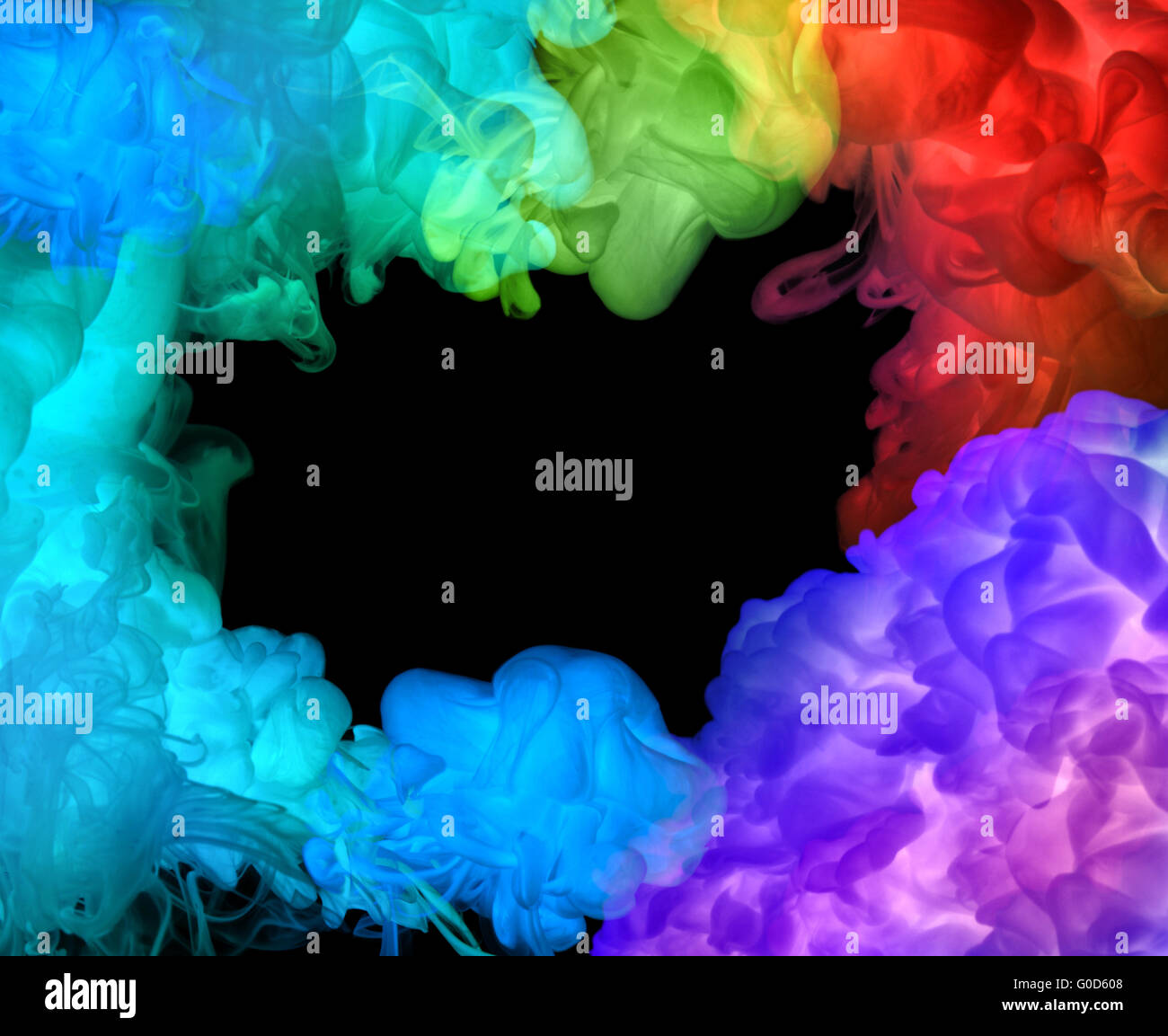 Acrylic colors in water. Abstract background Stock Photo - Alamy