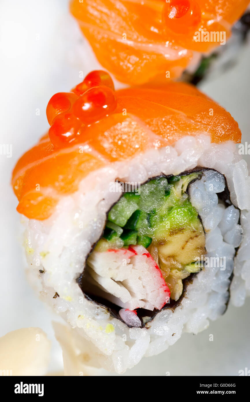 fresh sushi choice combination assortment selection Stock Photo - Alamy