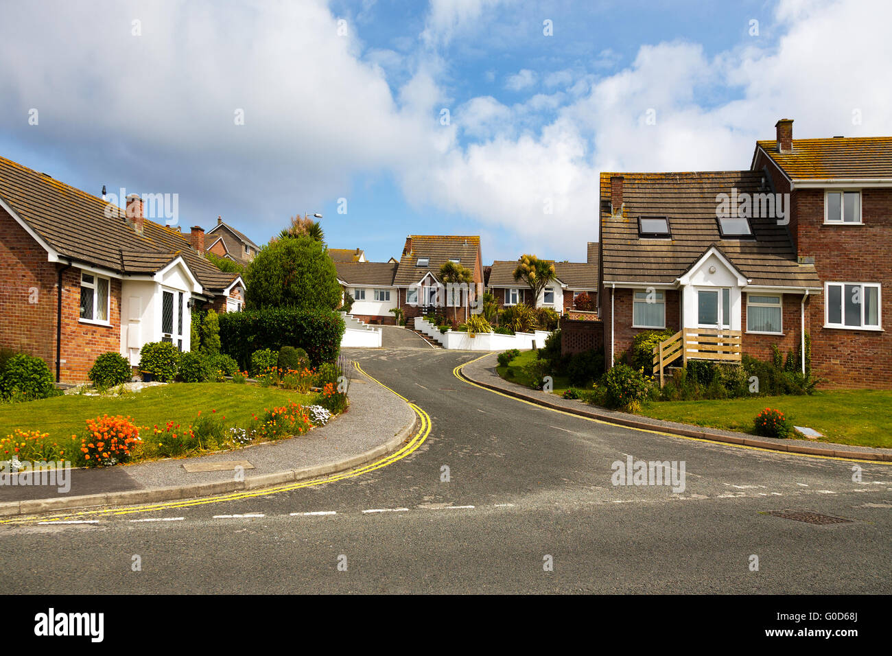 Typical English Street Stock Photo - Alamy