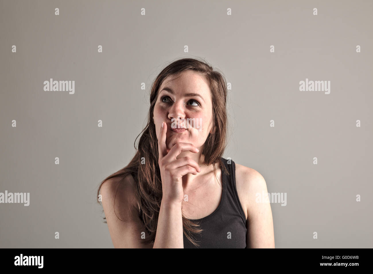 Young Woman has an idea Stock Photo - Alamy