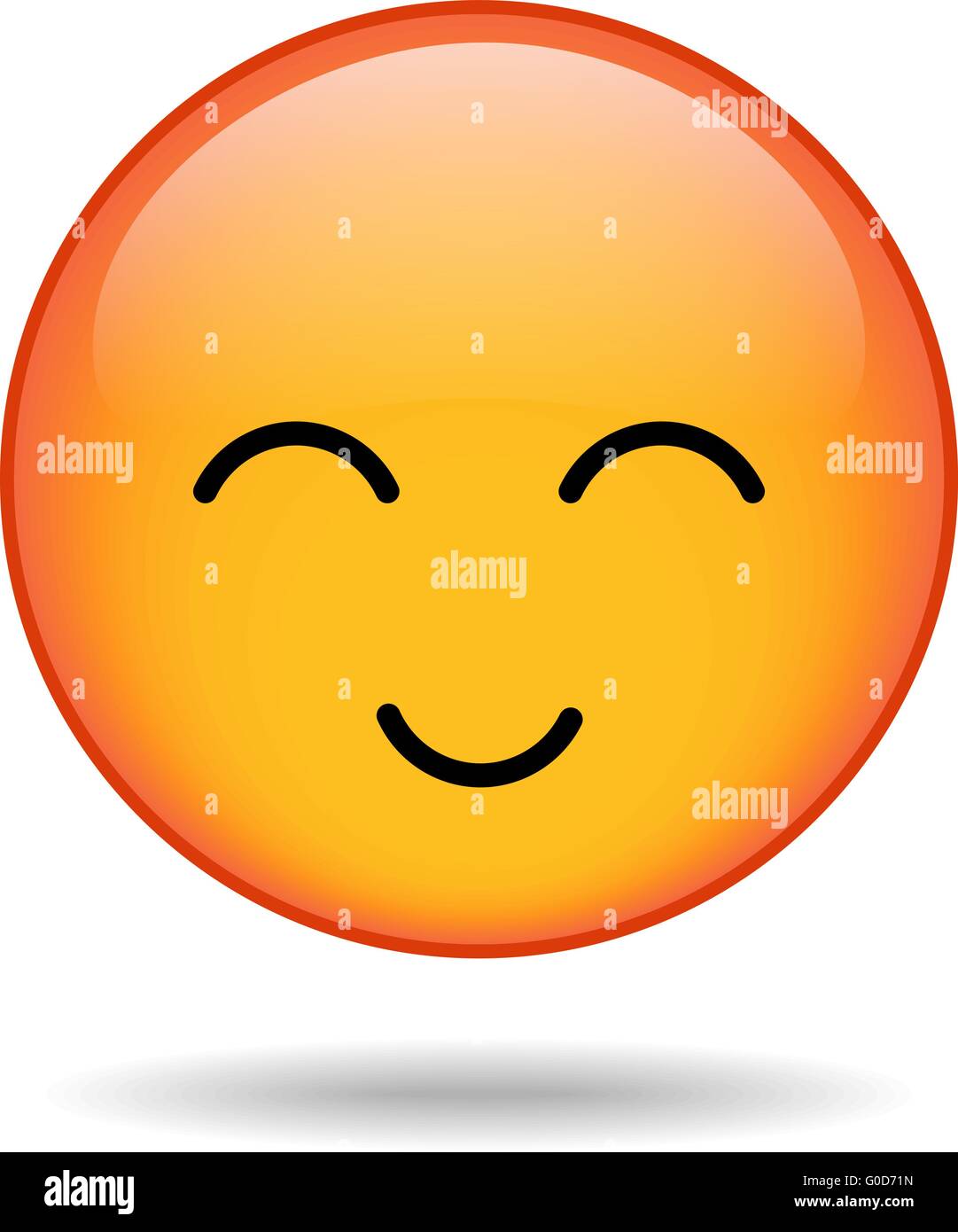 yellow round emoticon Stock Vector Image & Art - Alamy