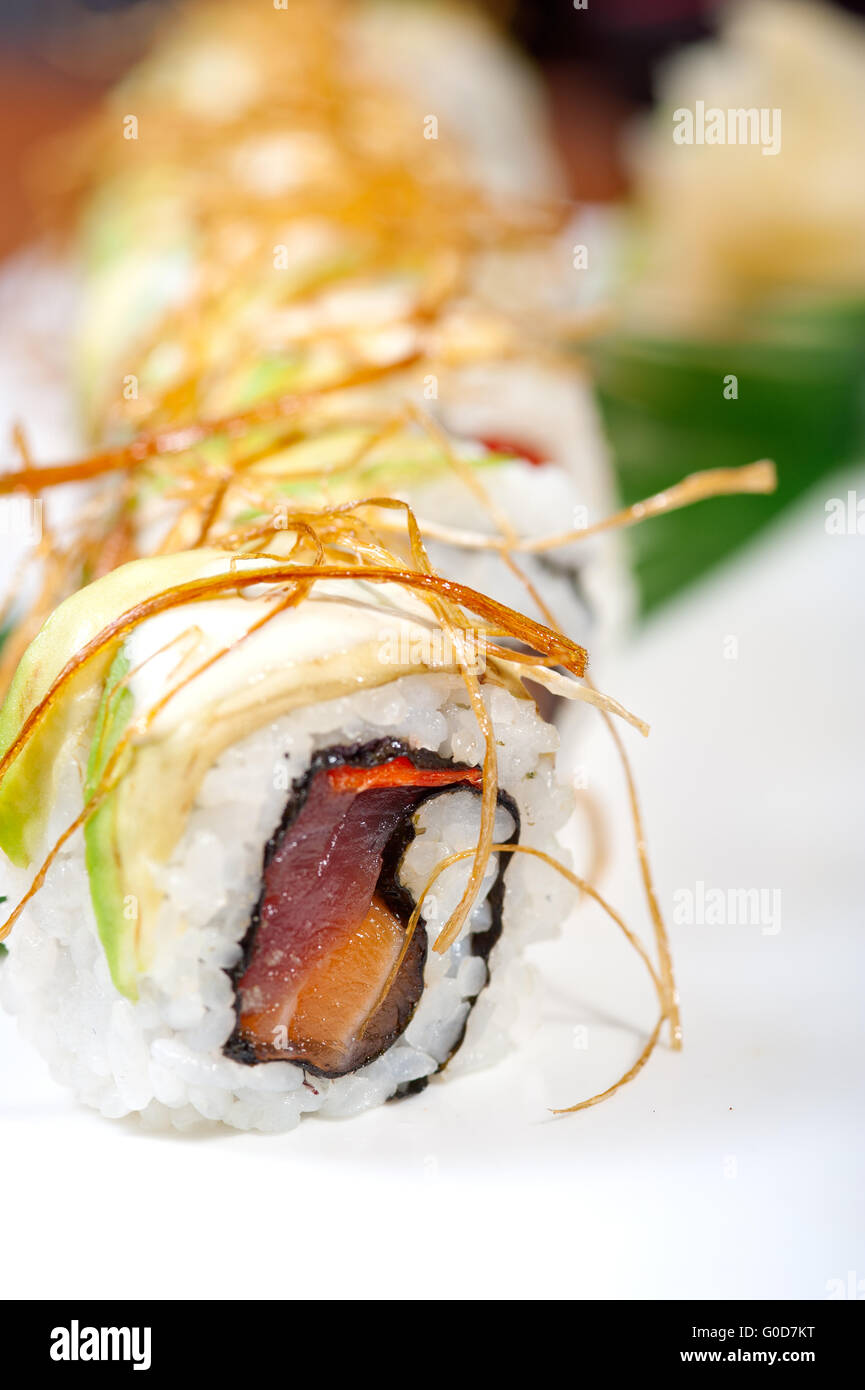 fresh sushi choice combination assortment selection Stock Photo - Alamy