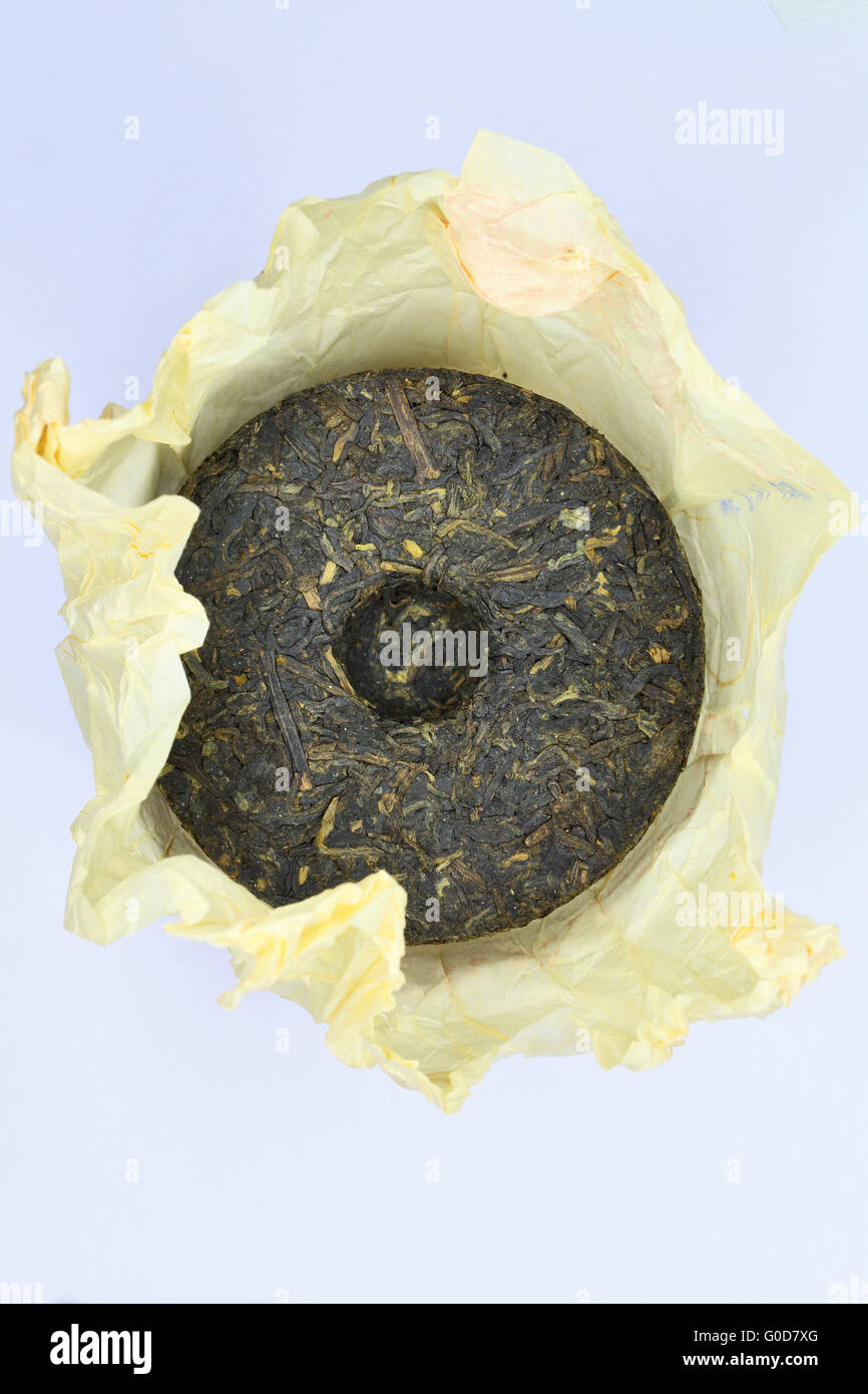 Traditional Chinese Puerh tea in the package Stock Photo - Alamy