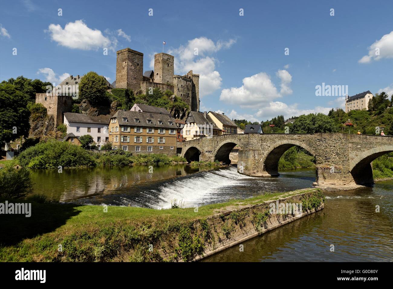Castle Runkel at river Lahn Stock Photo - Alamy