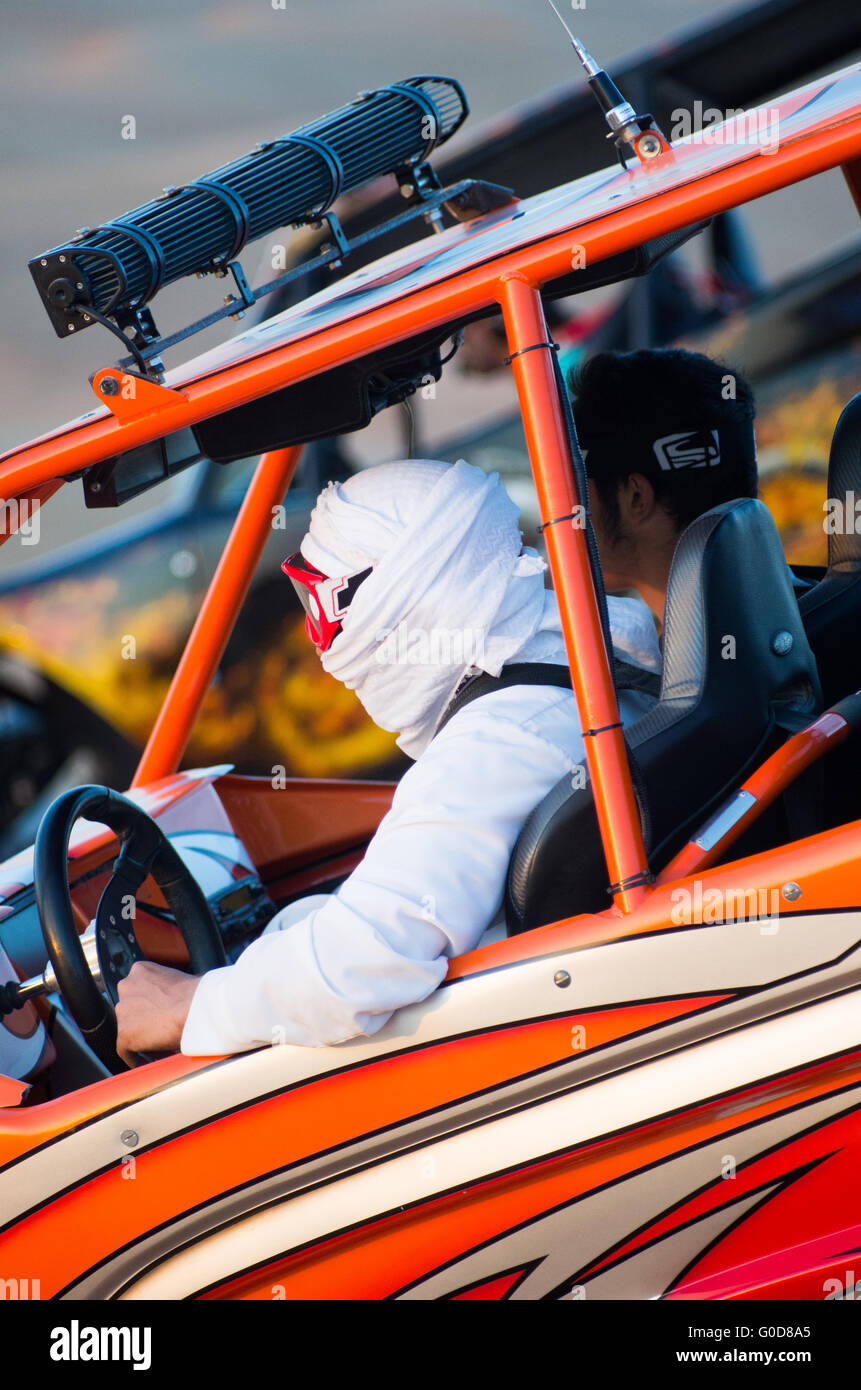 NOV 29 -DUBAI, UAE: dune buggy drivers performs a show for tourist on ...