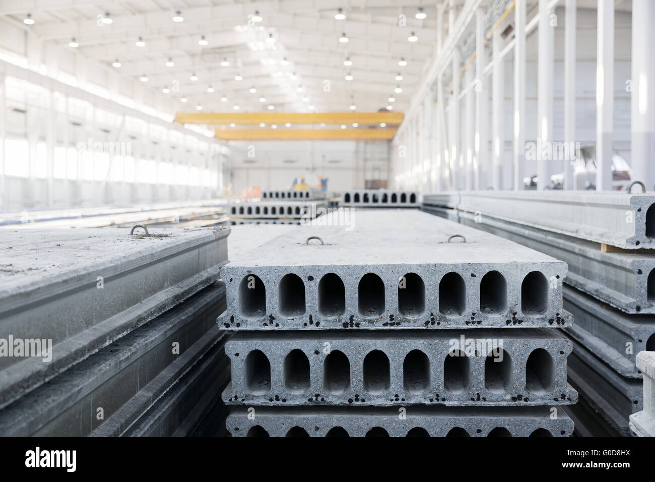Hollow core concrete slab stack stacked industry hi-res stock ...