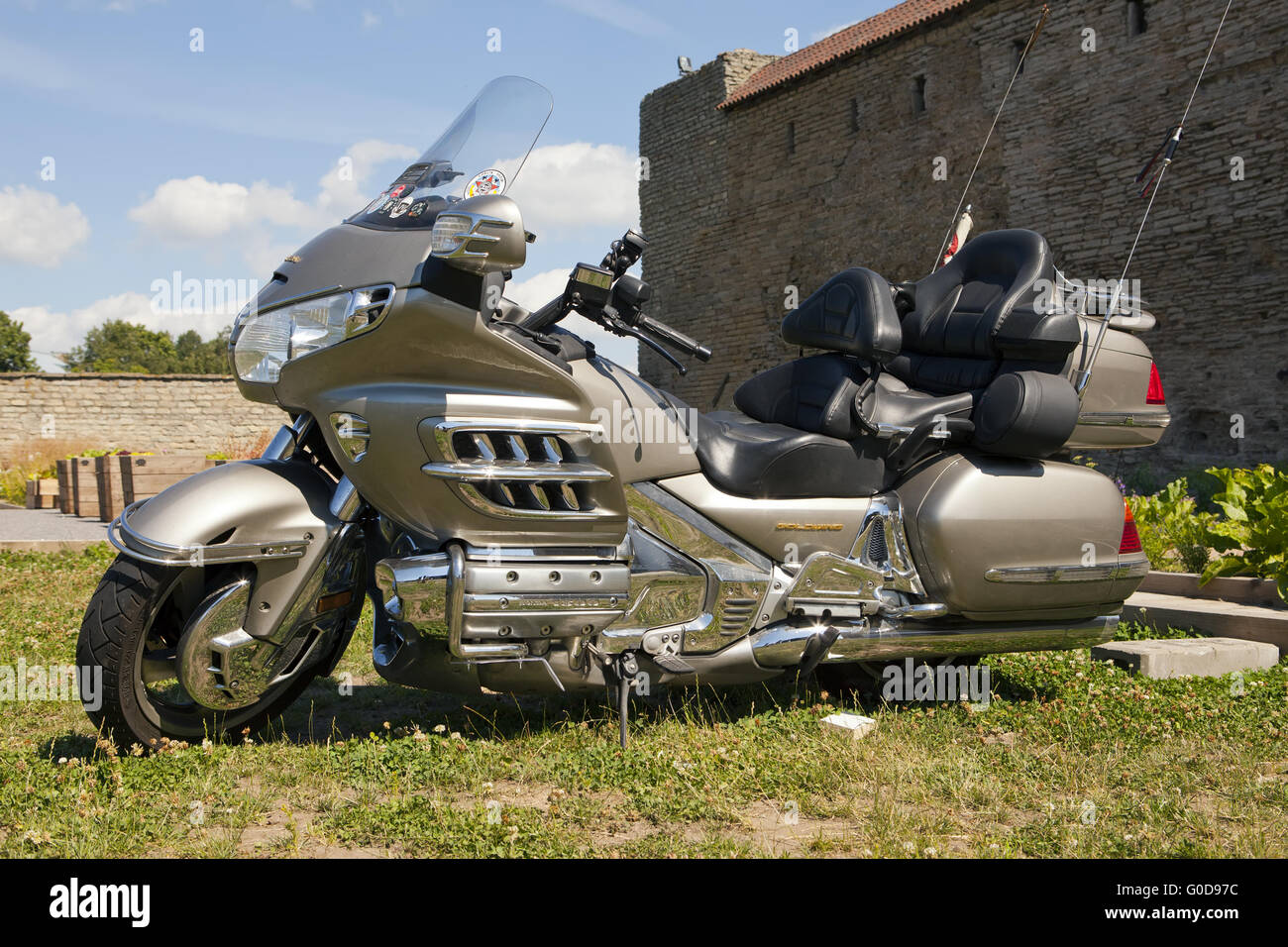 Show motorcycles NARVABIKE in the territory of for Stock Photo - Alamy