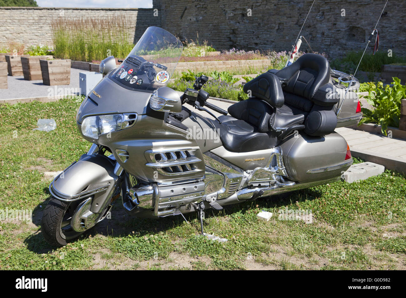 Show motorcycles NARVABIKE in the territory of for Stock Photo - Alamy
