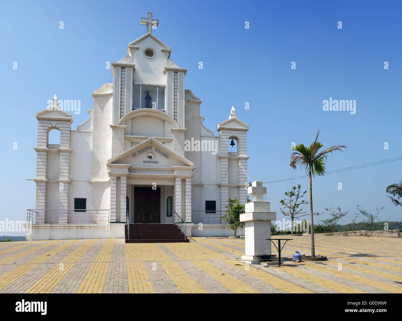 India. Goa. Catholic church at hill top Stock Photo - Alamy