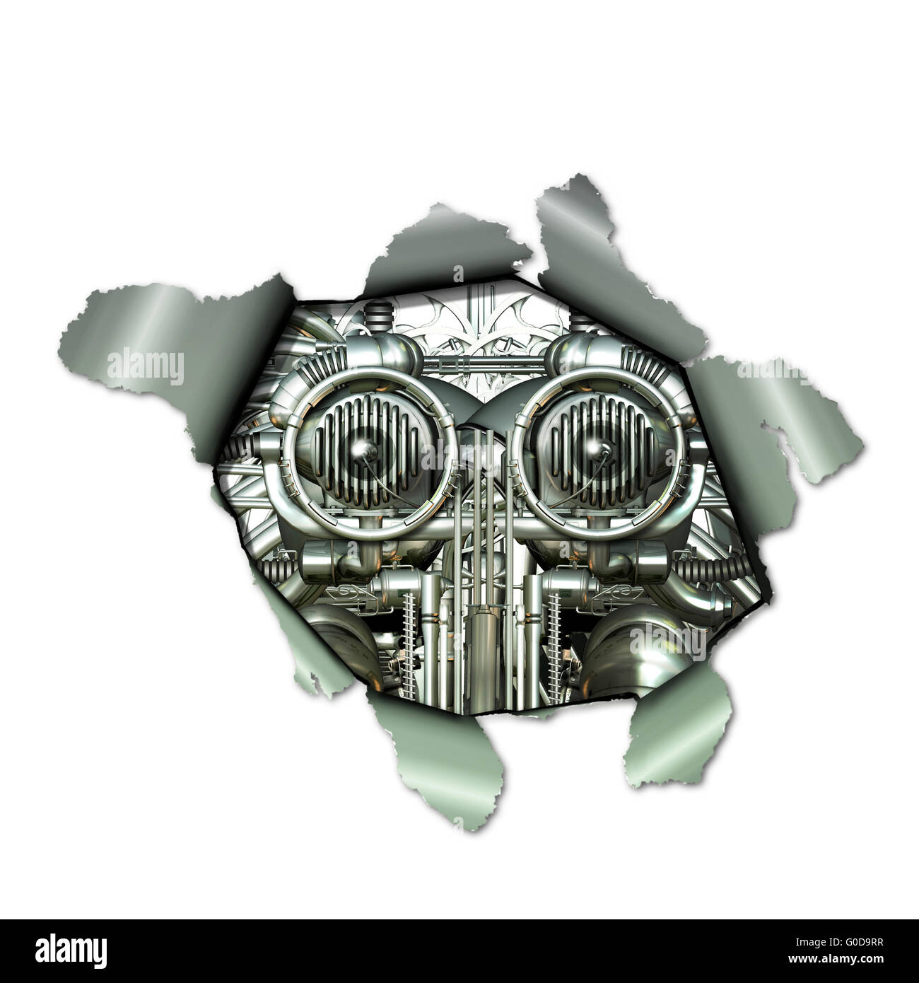 Ripped metal Cut Out Stock Images & Pictures - Alamy