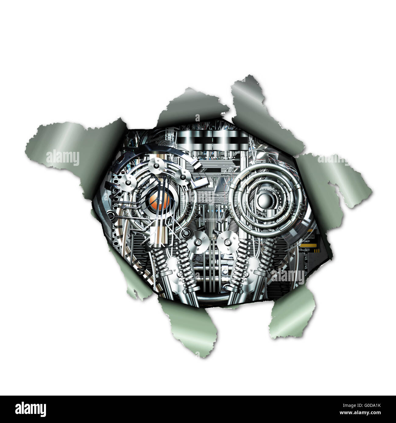 Ripped metal Cut Out Stock Images & Pictures - Alamy