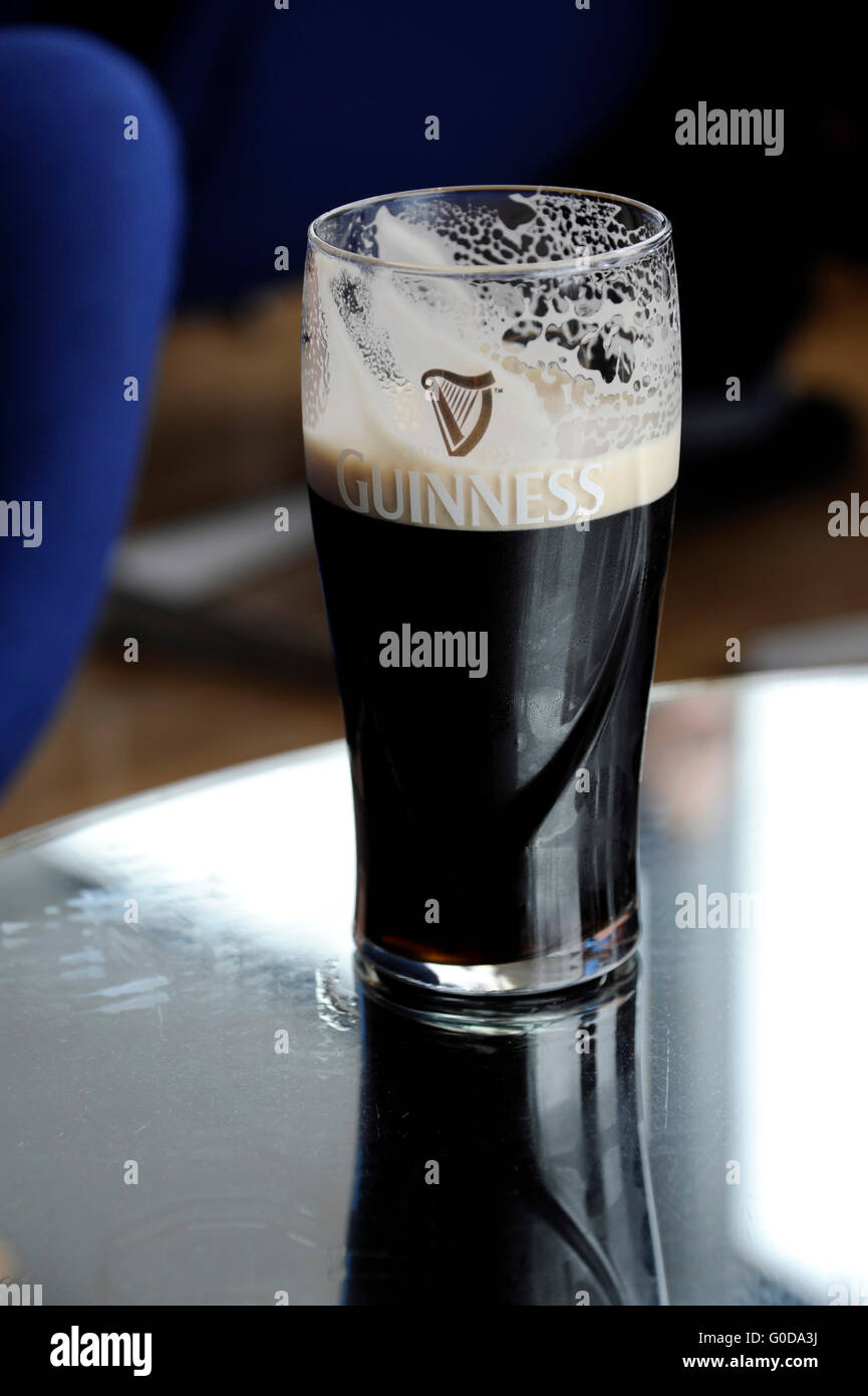 Pint of Guinness at Gravity Bar, The Guinness Storehouse, Dublin city ...