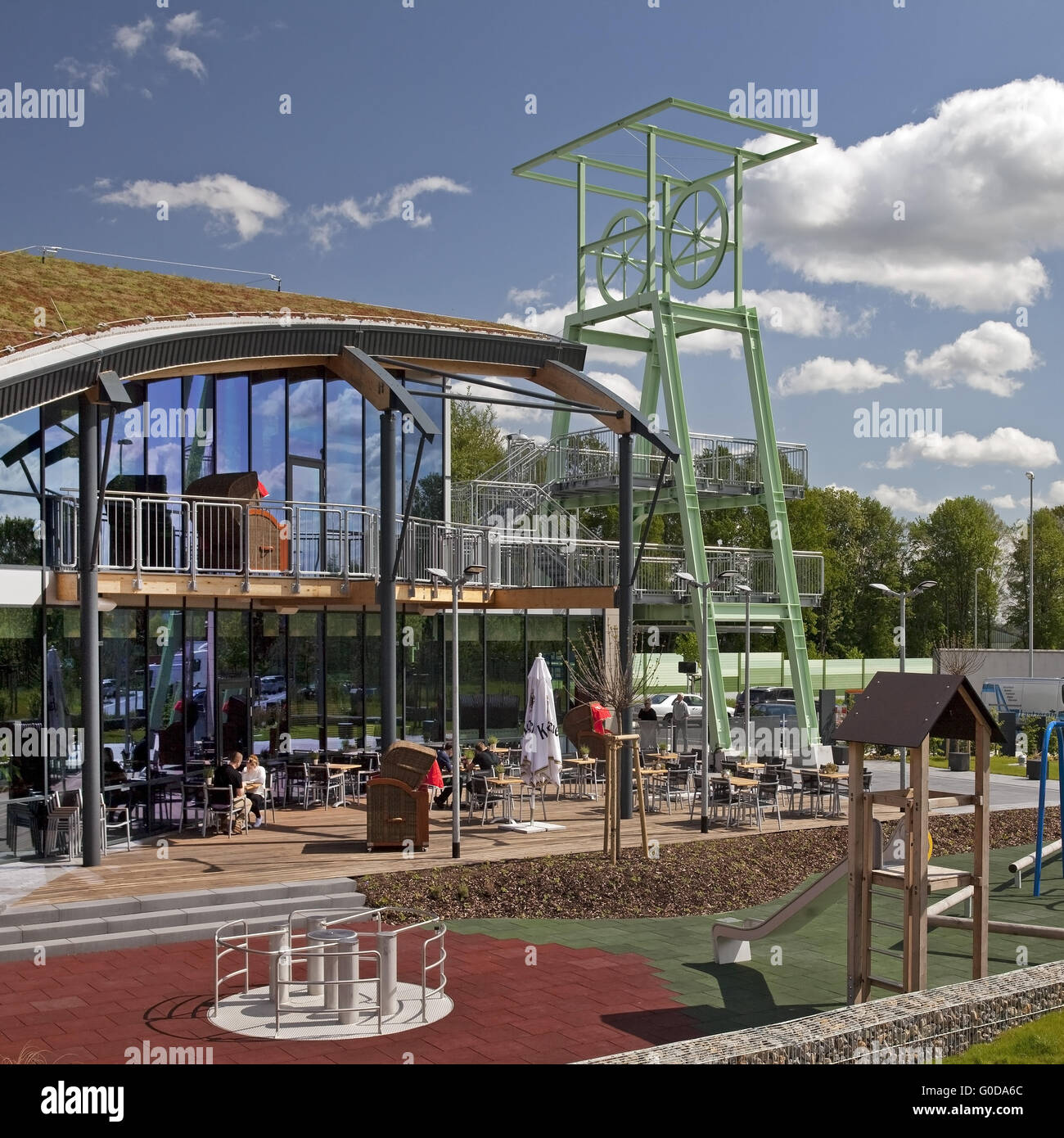 highway rest area Beverbach of the A 40 motorway Stock Photo - Alamy