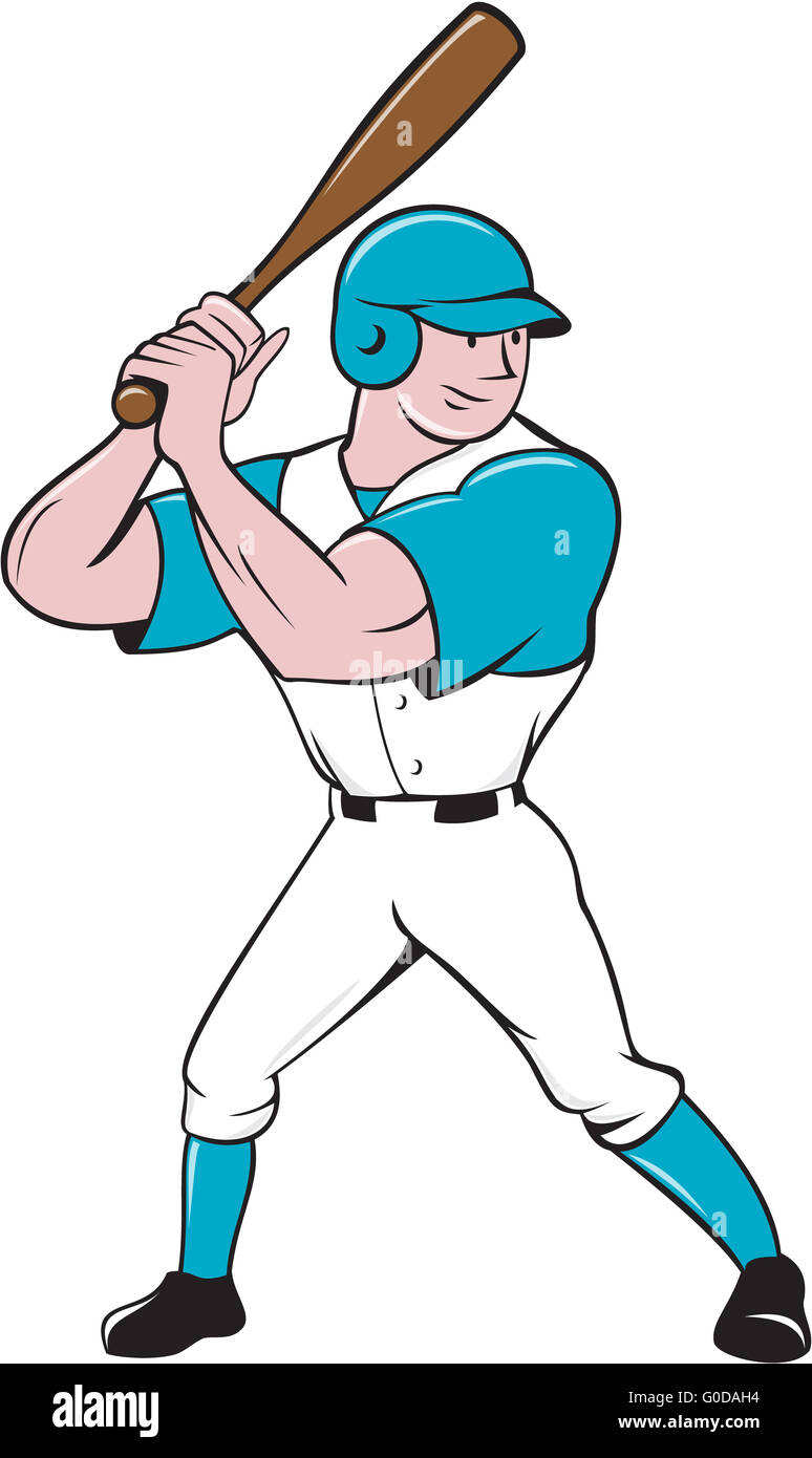 Baseball Player Batting Stance Isolated Cartoon Stock Photo - Alamy