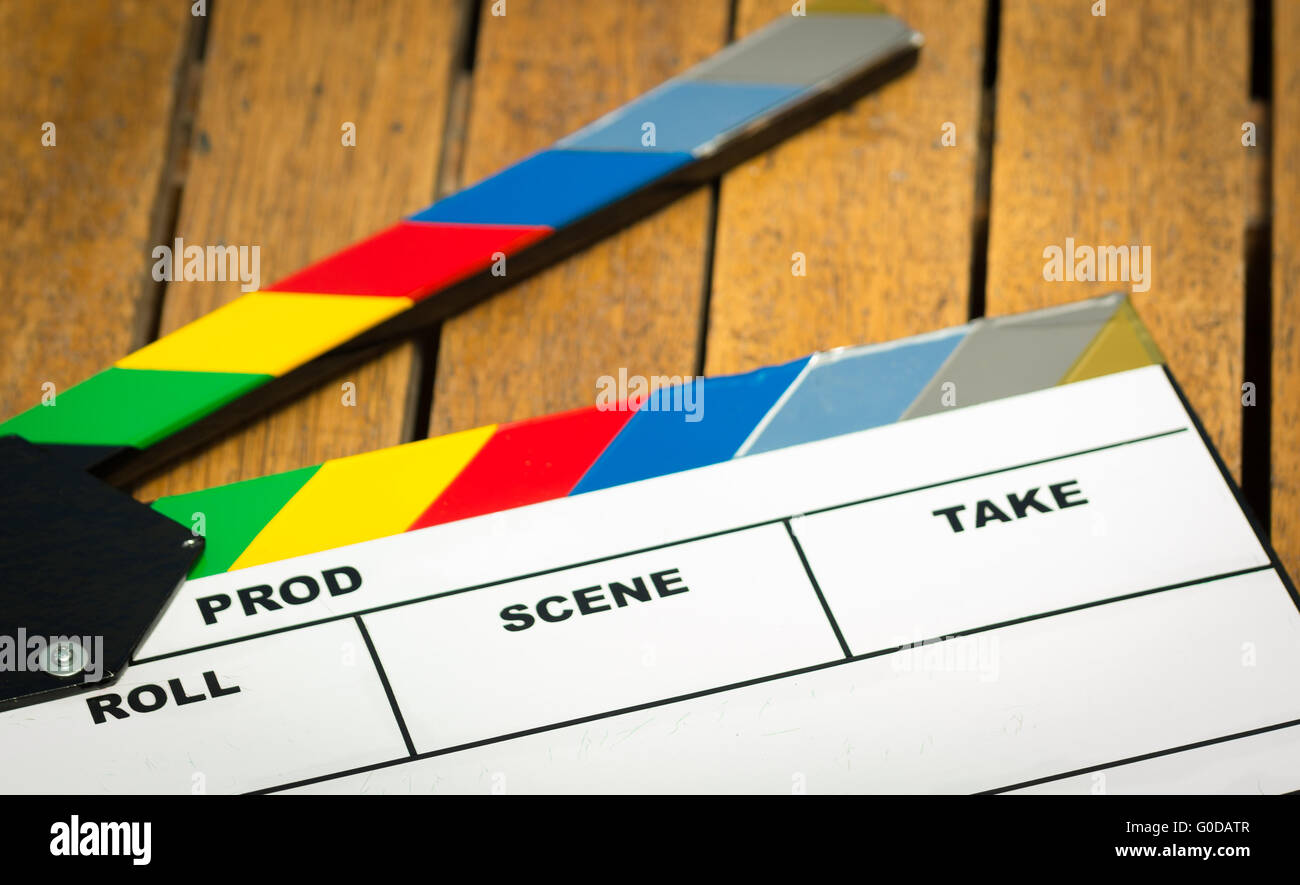 Hollywood clapboard hi-res stock photography and images - Alamy
