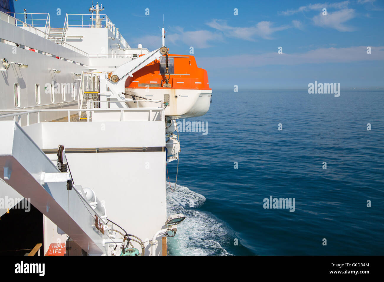 Lifeboat life raft liferaft boat ship equipment raft hi-res stock ...