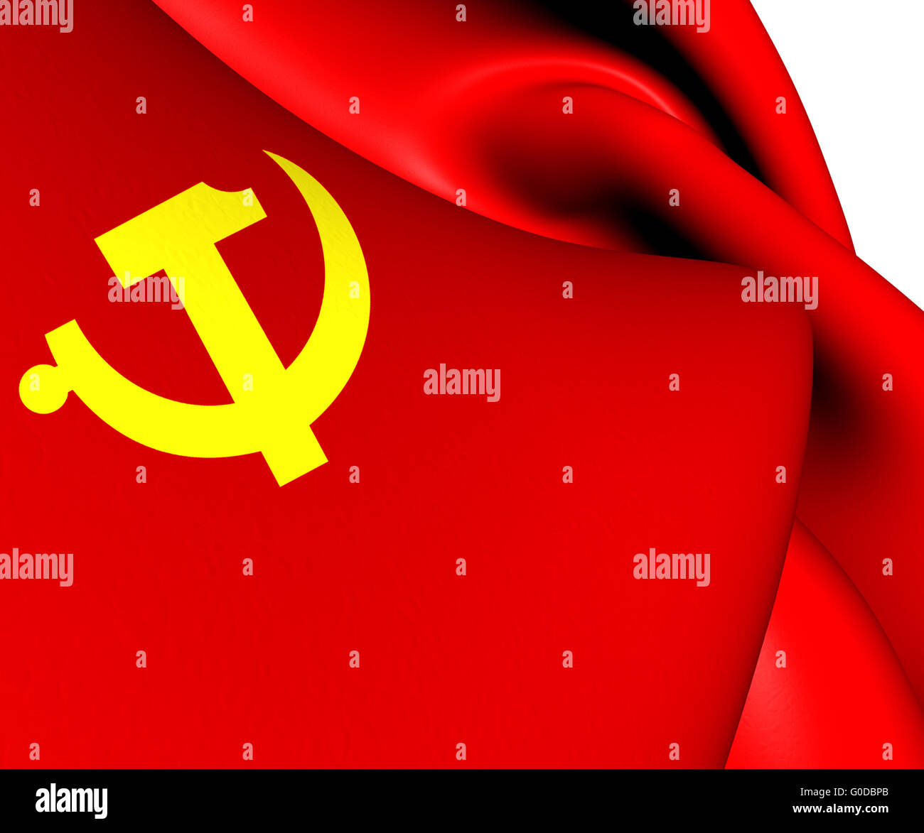 Flag of the Chinese Communist Party. Close Up Stock Photo - Alamy