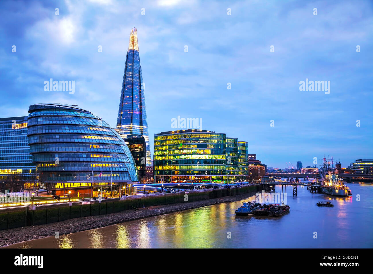 Overview of London with the Shard London Bridge Stock Photo - Alamy