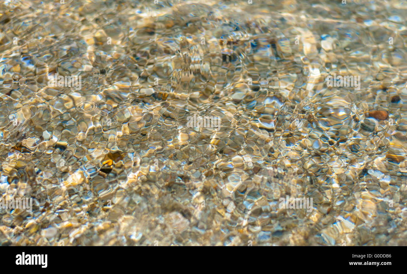 Texture background of water wave on sand Stock Photo - Alamy