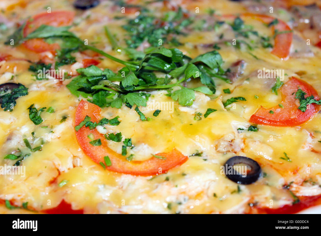 background with tasty pizza with an appetizing stu Stock Photo - Alamy