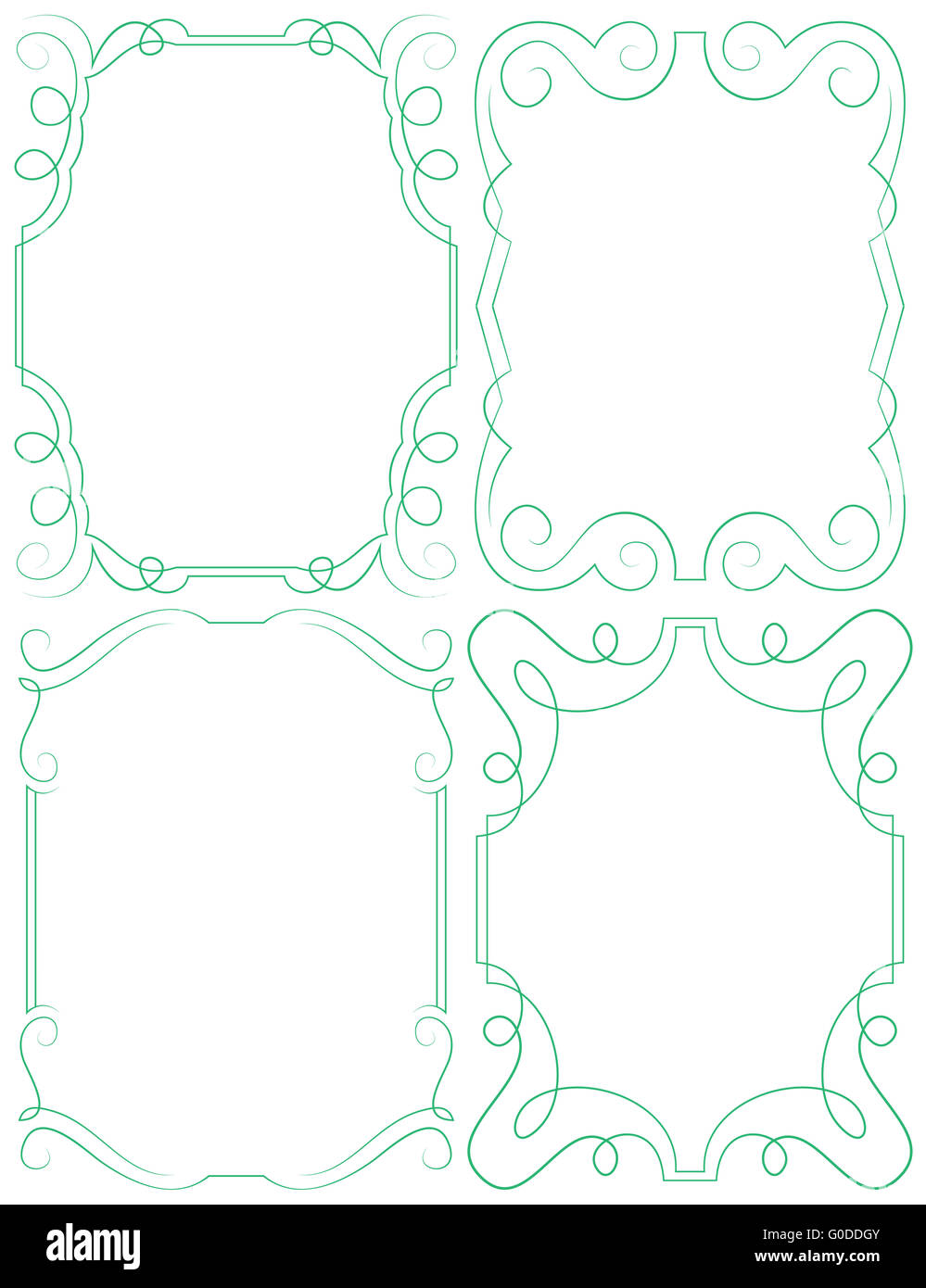 vector delicate frames. Set on a white background Stock Photo - Alamy