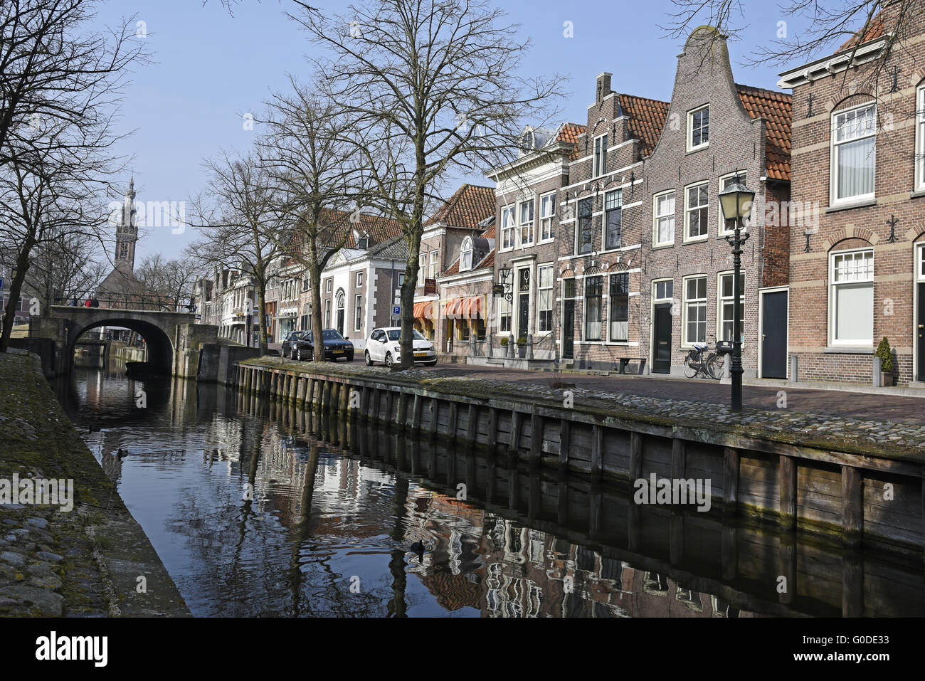 canal, historic city, Edam, The Netherlands Stock Photo - Alamy