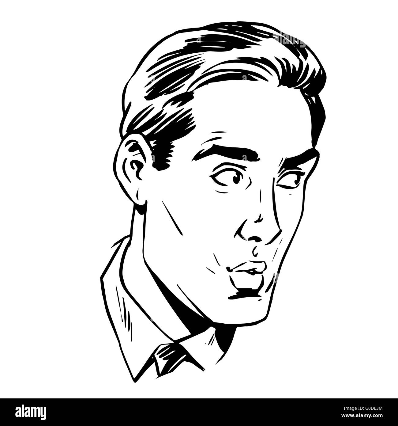 Face fear man Cut Out Stock Images & Pictures - Alamy