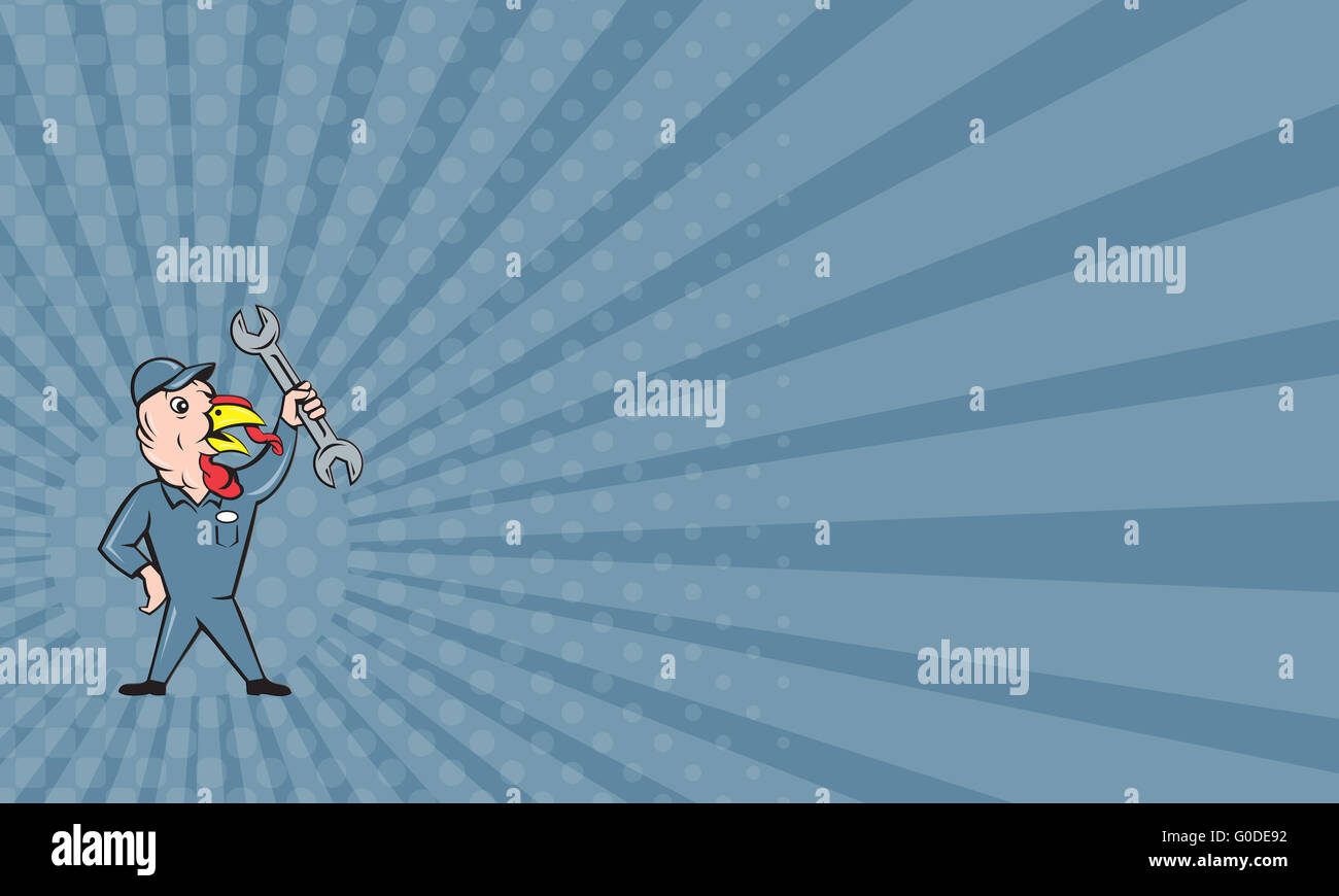 Business card Turkey Mechanic Spanner Isolated Cartoon Stock Photo - Alamy