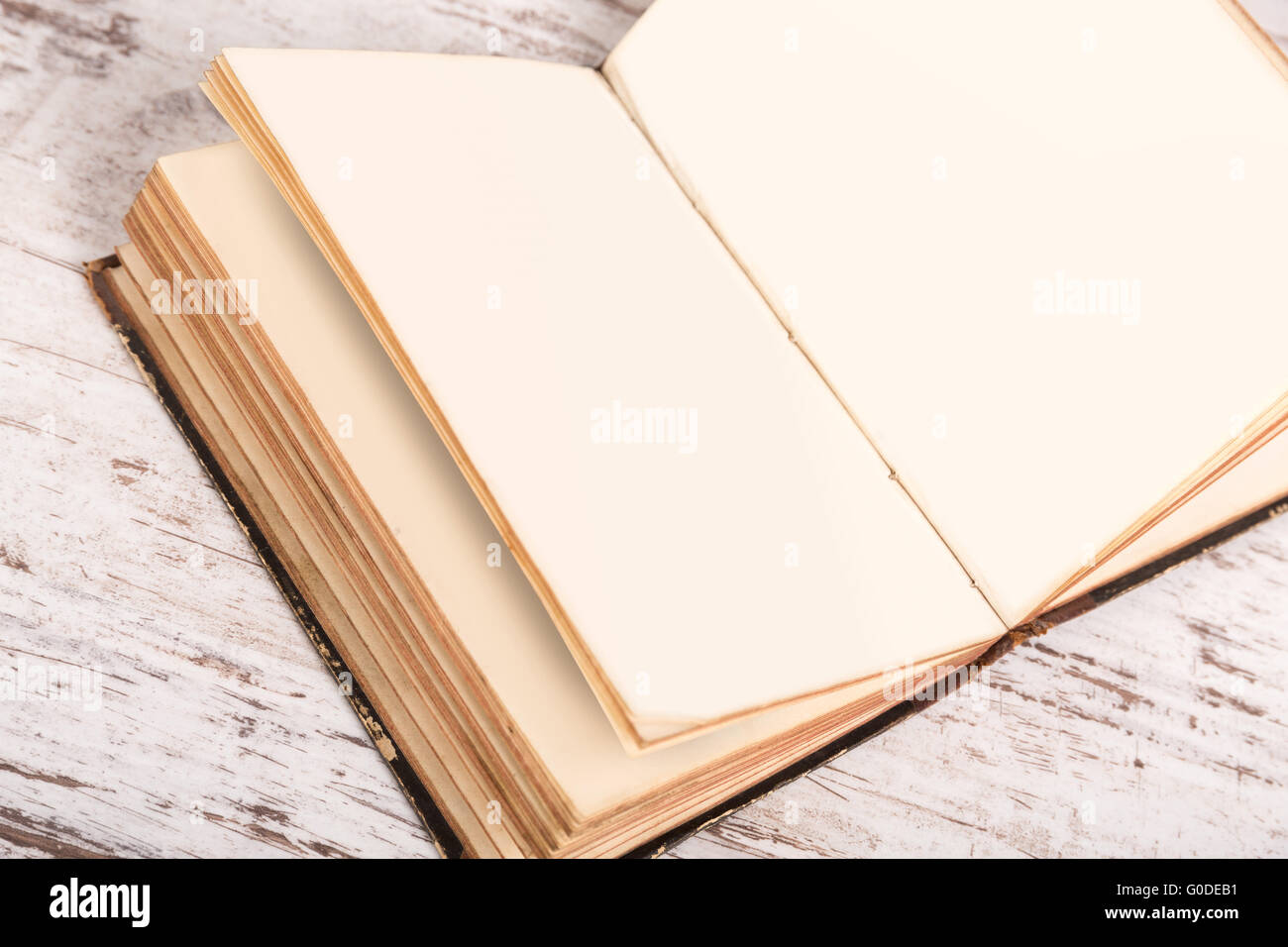 Old book with empty pages Stock Photo - Alamy