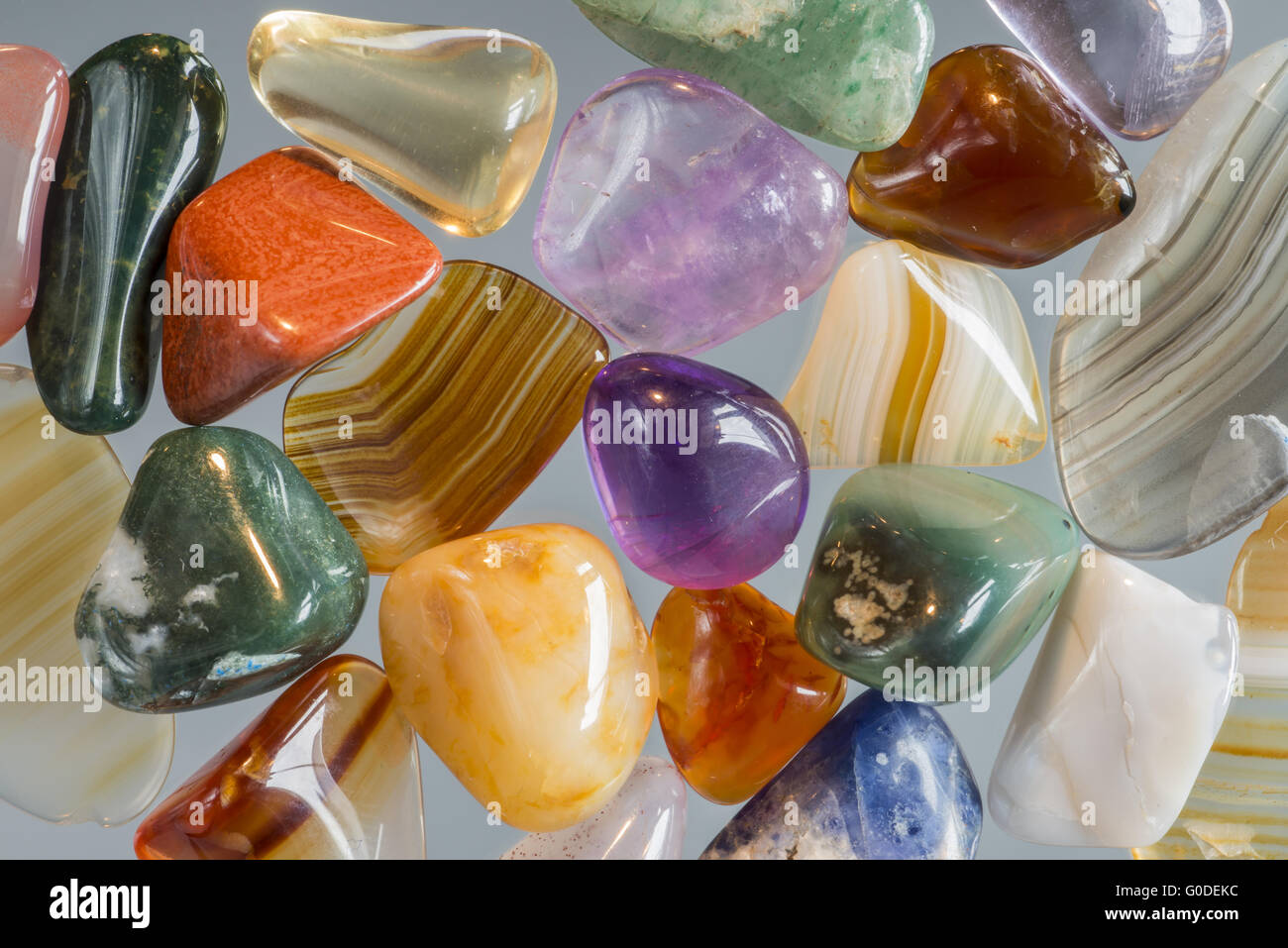 Glassy stones, polished gravel Stock Photo - Alamy