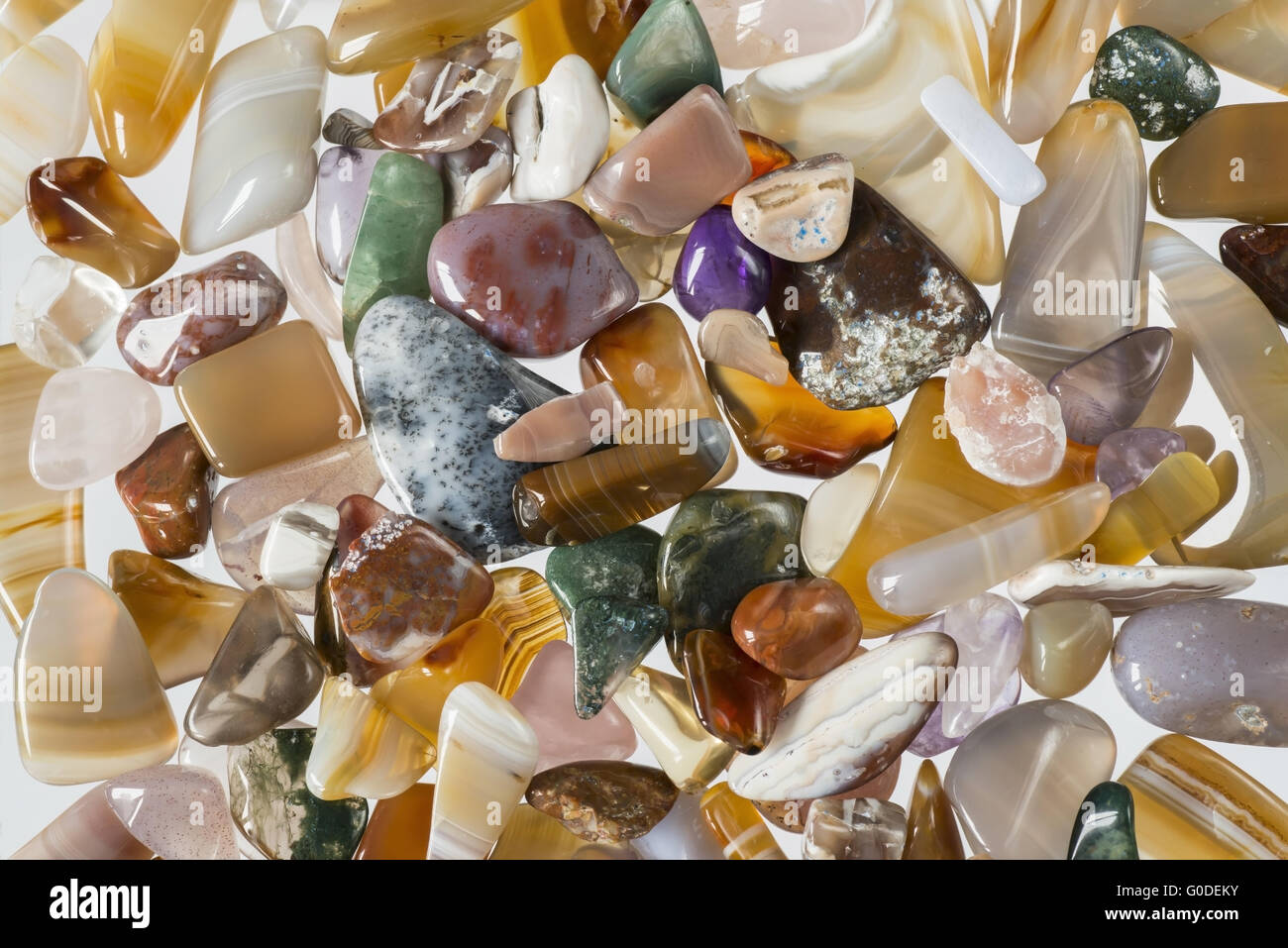Glassy stones, polished gravel Stock Photo - Alamy