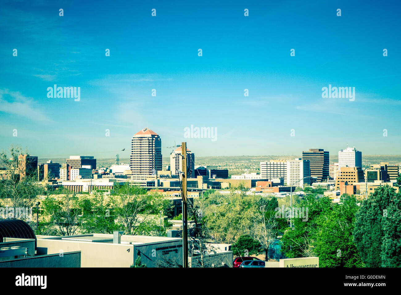 albuquerque new mexico skyline of downtown Stock Photo - Alamy