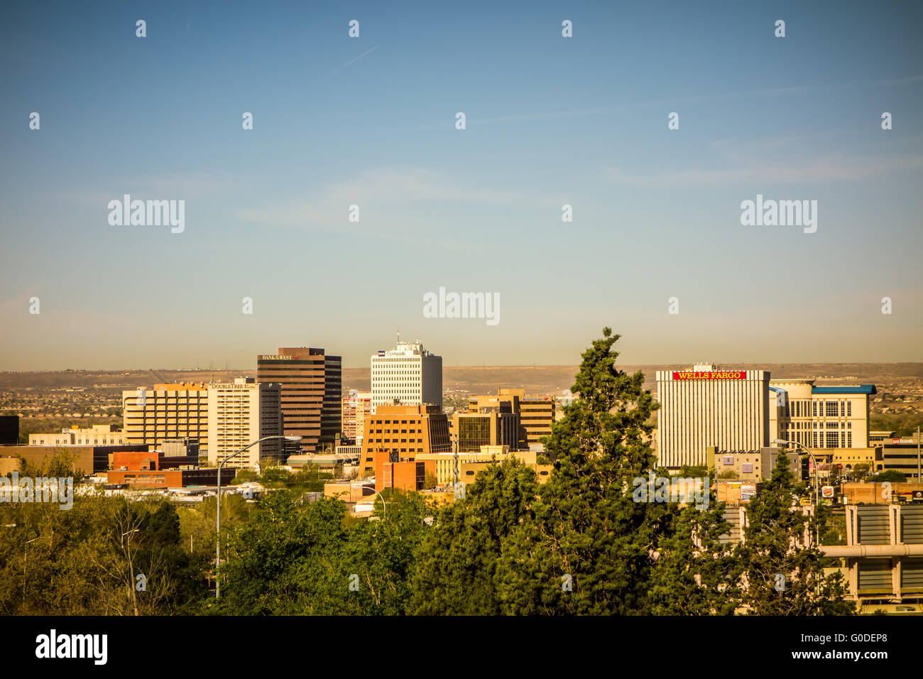 albuquerque new mexico skyline of downtown Stock Photo - Alamy