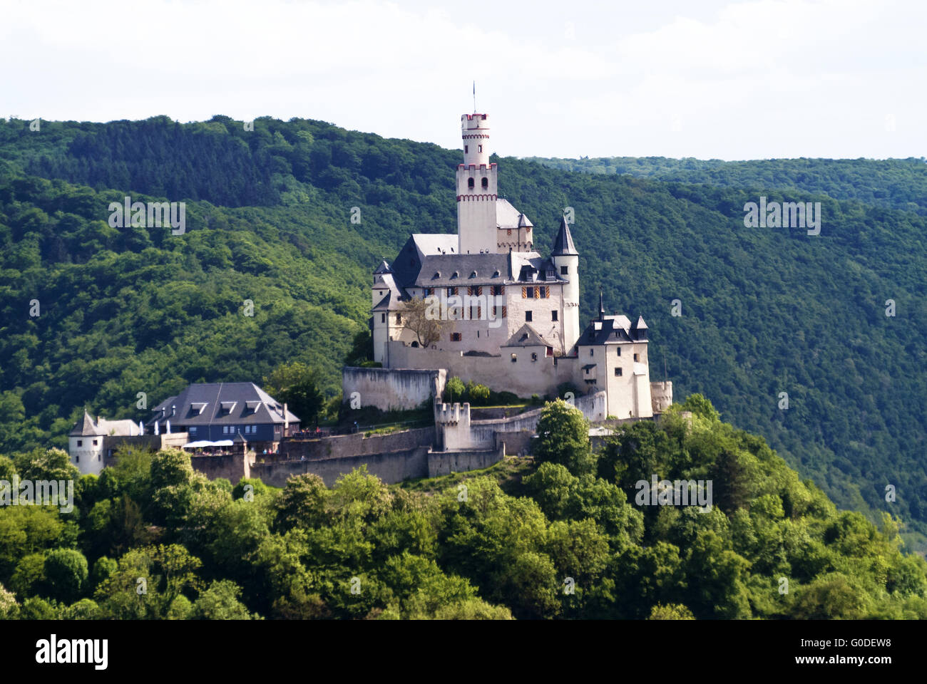 Marksburg Castle at the River Rhine in Germany Stock Photo - Alamy