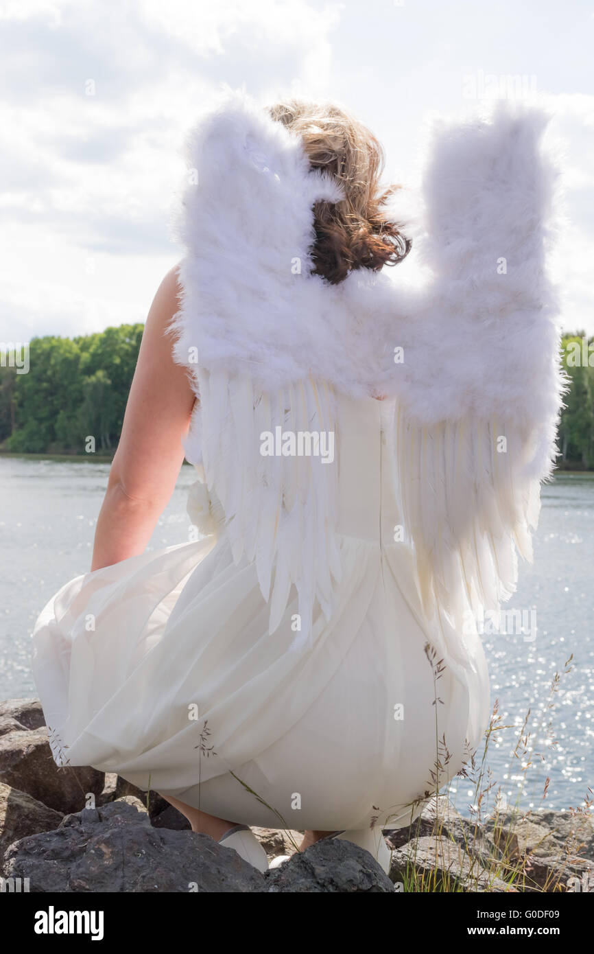 White angel sky hi-res stock photography and images - Alamy