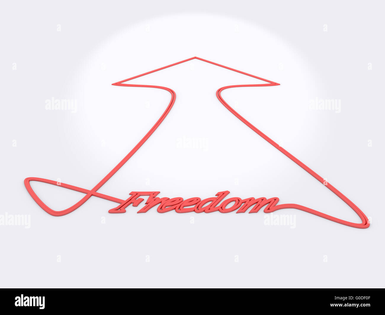 Inscription freedom on a white background. 3d Stock Photo - Alamy