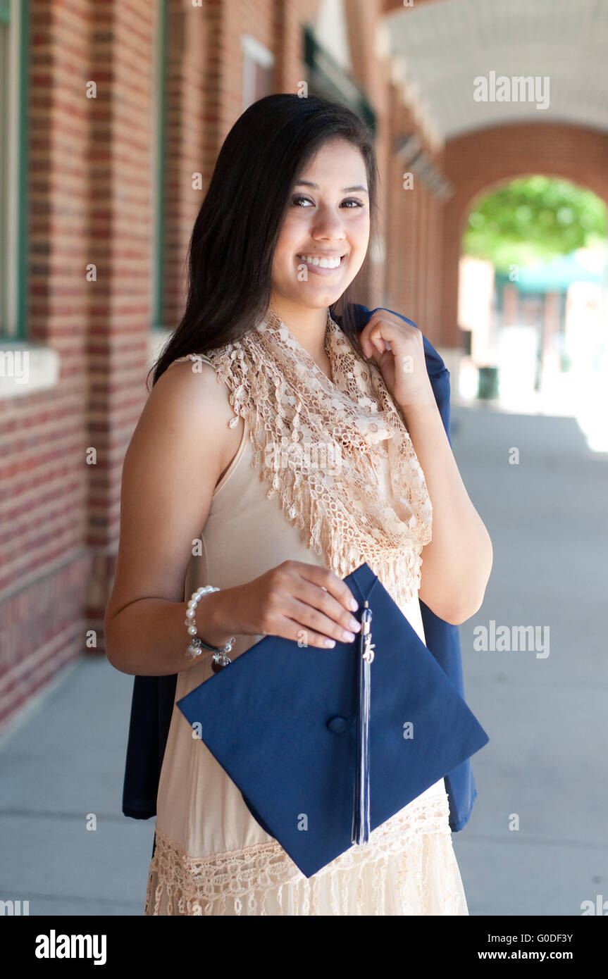 Beautiful high school graduate Stock Photo - Alamy
