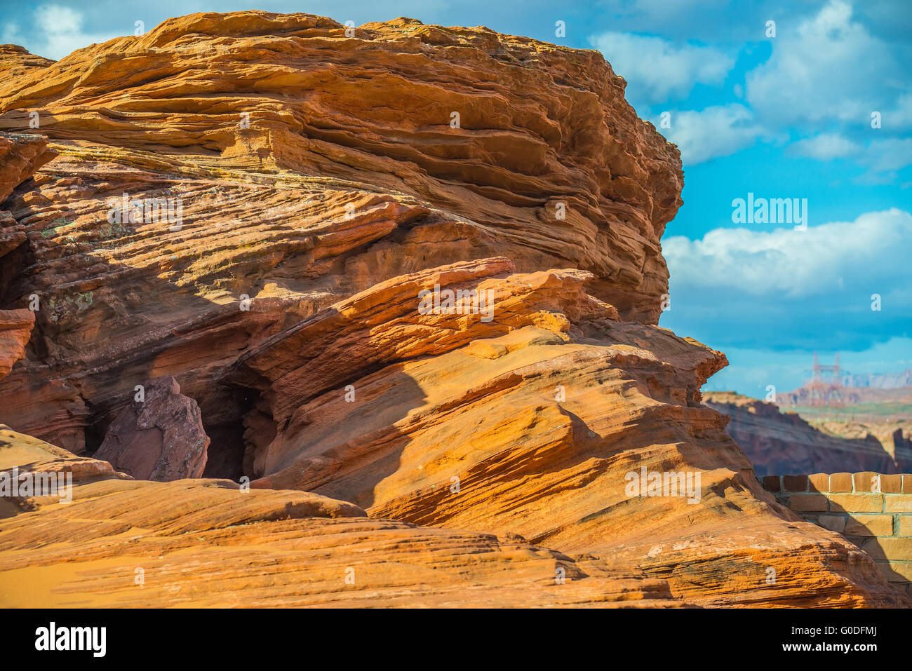 waves geological rock formations in arizona Stock Photo - Alamy