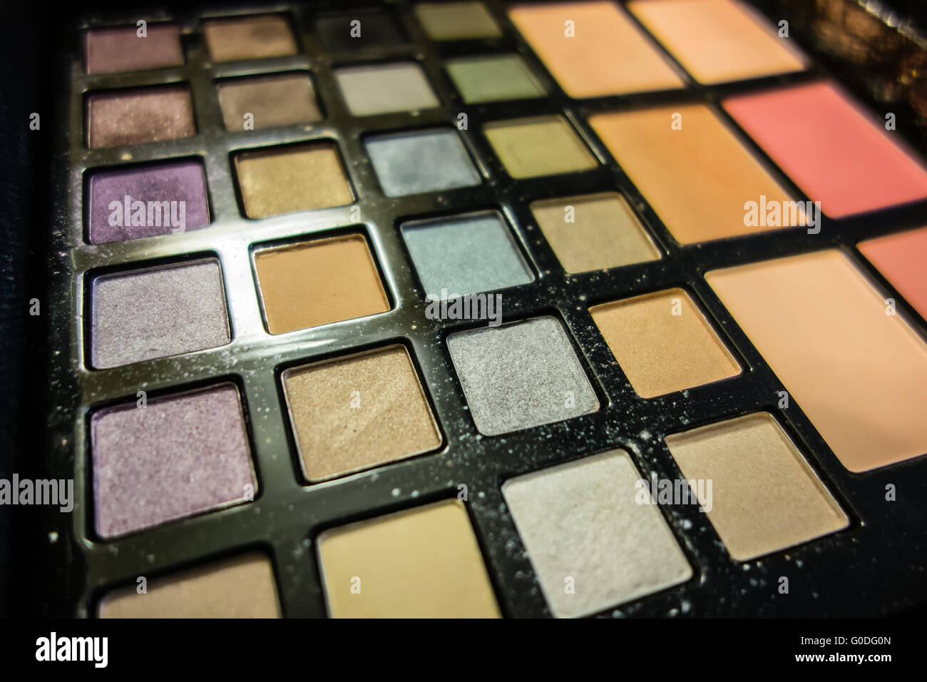 Make-up colorful eyeshadow palettes set Stock Photo - Alamy
