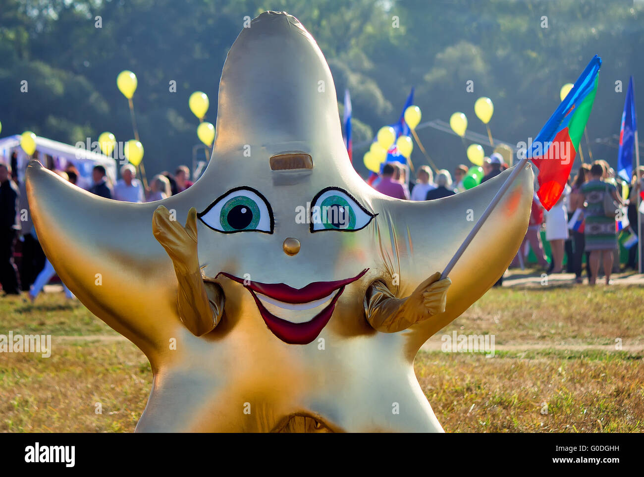 Funny carnival costume in the form of stars at the Stock Photo - Alamy
