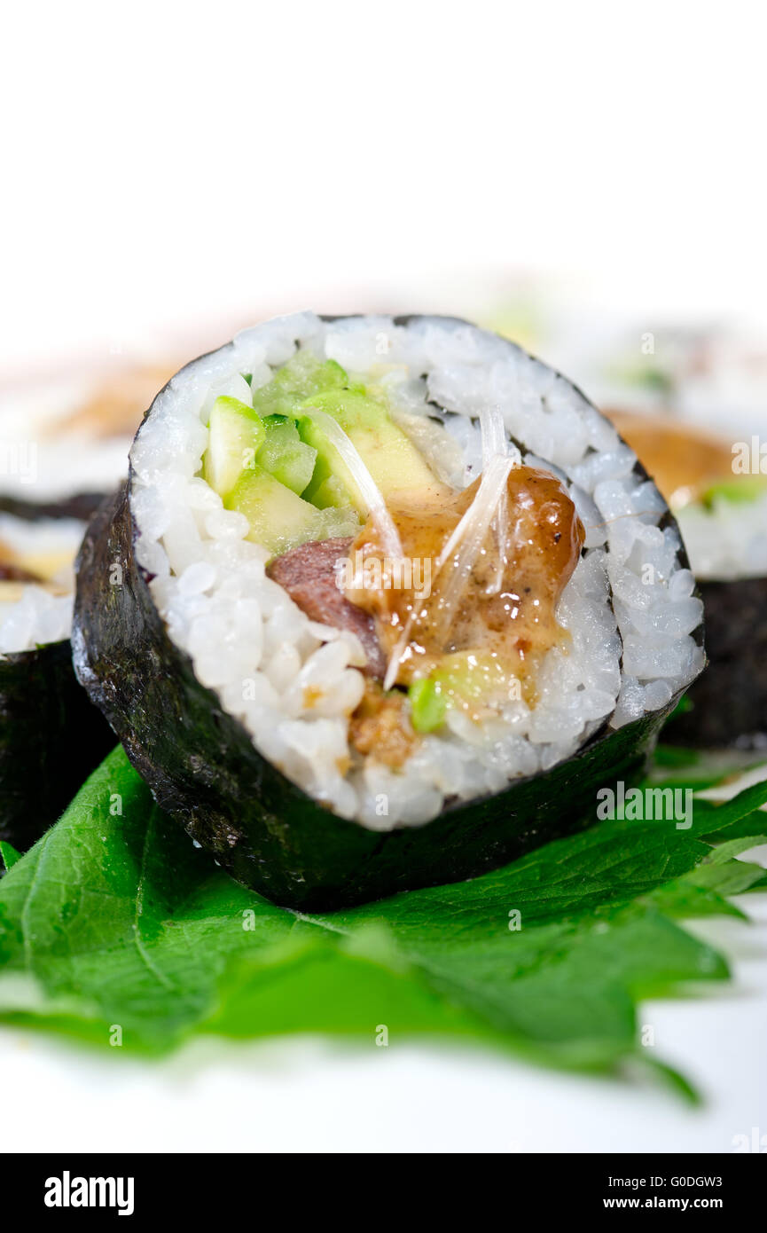 fresh sushi choice combination assortment selection Stock Photo - Alamy