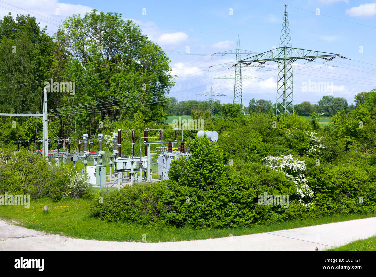 Electrical substation, Germany Stock Photo - Alamy