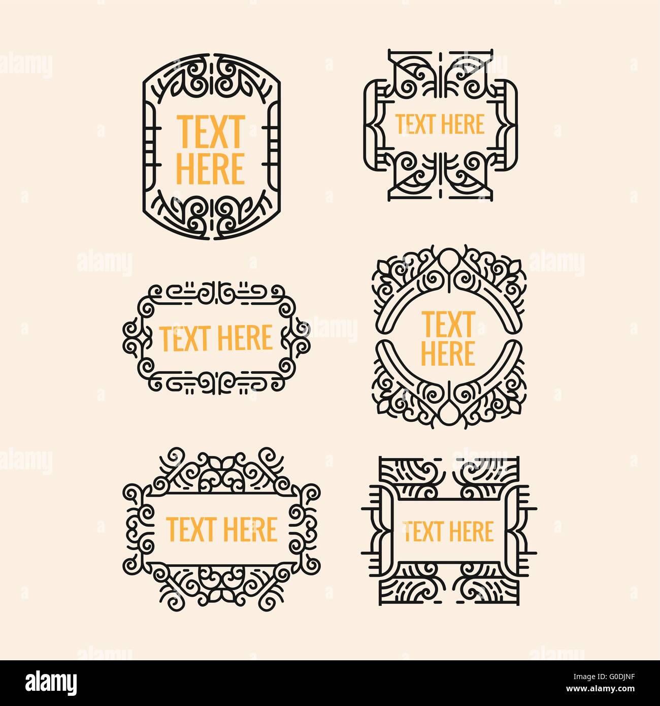 classic art deco luxury minimal hipster geometric vintage vector ...